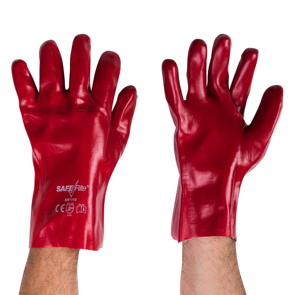 Buy Red PVC Chemical Gloves | Emjay Products